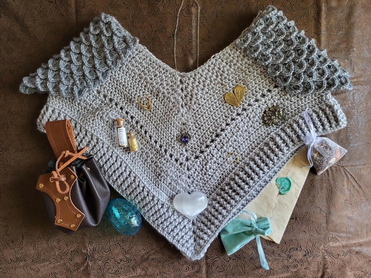 Dragon Scale Epaulets Crochet Armor
